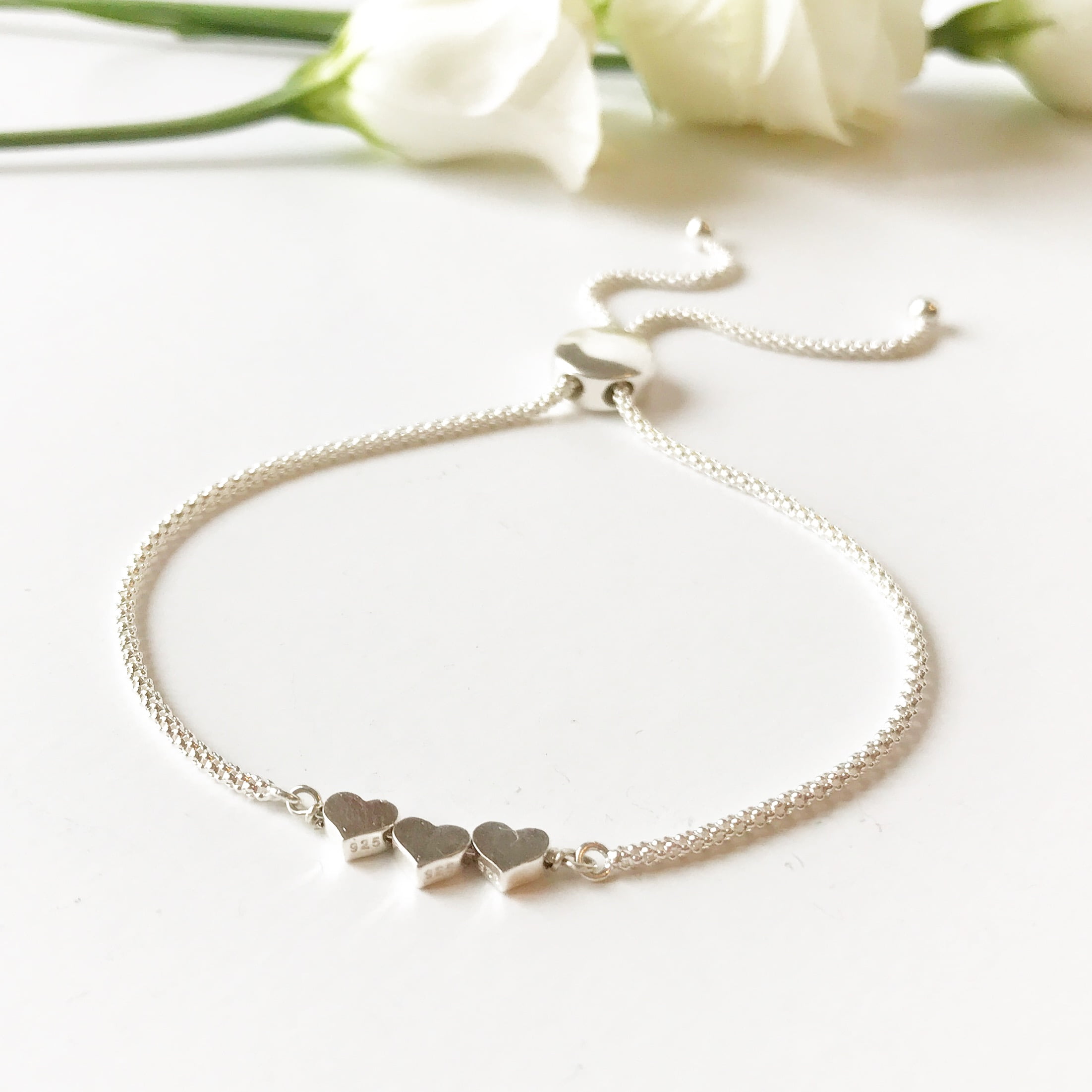 Silver Heart Bracelet with Slider Feature | Me Me Jewellery