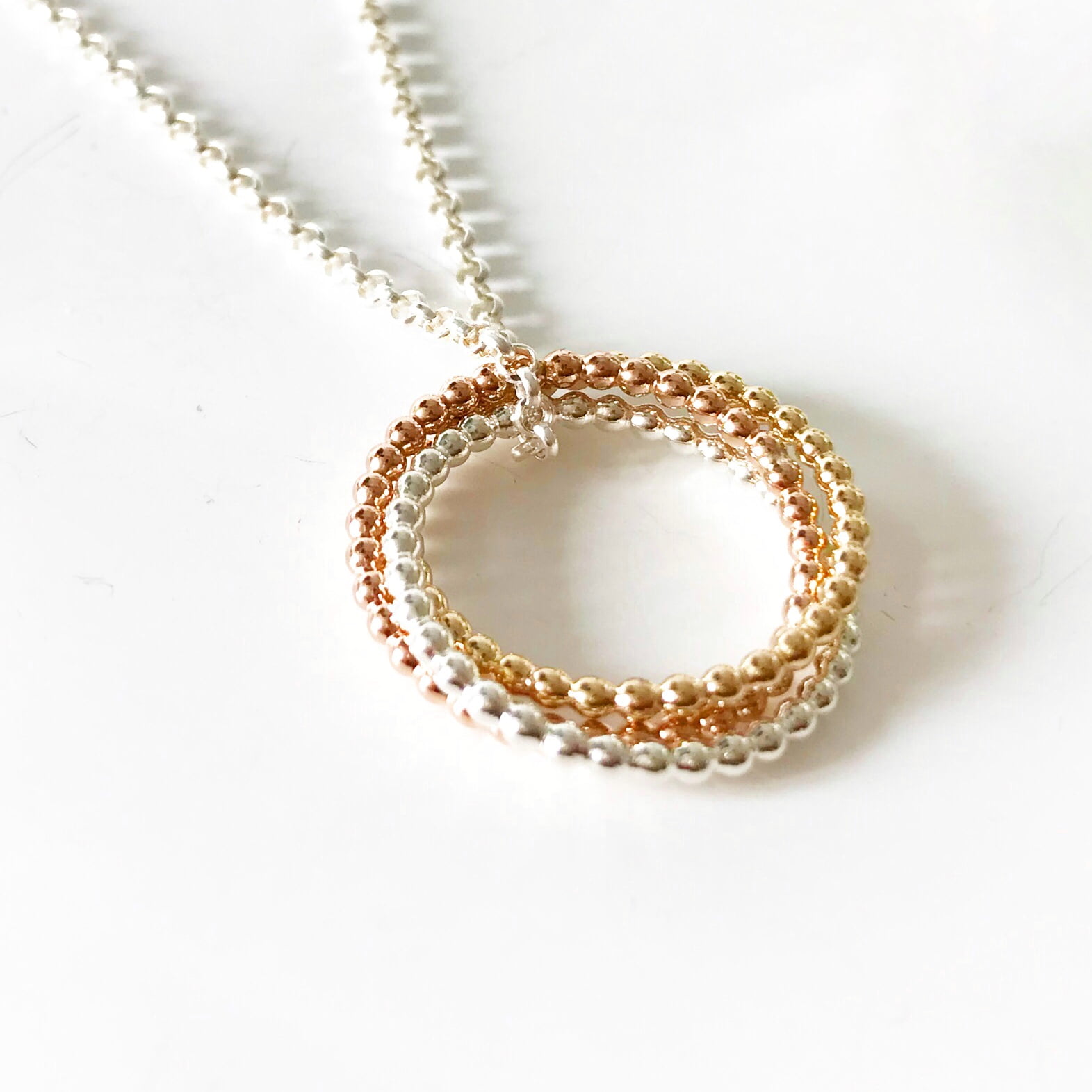 Mixed Metal Inifinity Necklace with Silver Chain | Me Me Jewellery